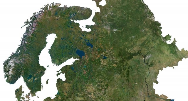 Europe Terrain 3D Map 3D Model in Landscapes 3DExport