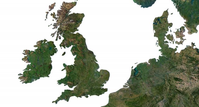 Europe Terrain 3D Map 3D Model in Landscapes 3DExport