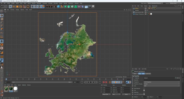 Europe Terrain 3D Map 3D Model in Landscapes 3DExport