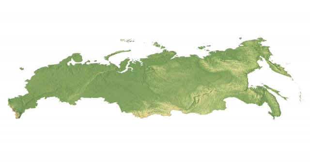 Russian Federation Terrain 3D Map 3D Model in Landscapes 3DExport