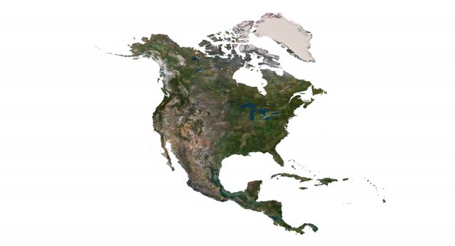 North America Terrain 3D Map 3D Model in Landscapes 3DExport