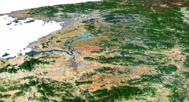 North Korea 3D Map 3D Model in Landscapes 3DExport