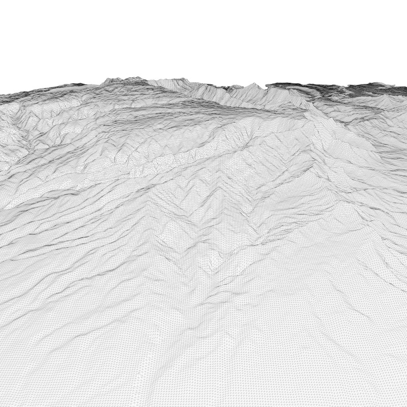 Hawaii Topographic Map STL Model 3D Baskı Modeli in Arazi 3DExport