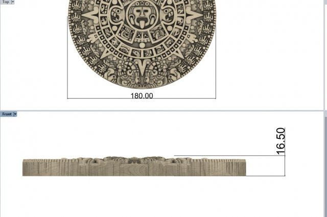 Decor aztec calendar 3D Print Model in Decor 3DExport