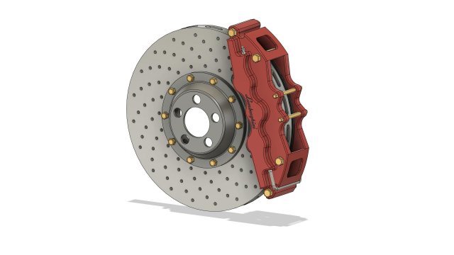 Disc Brake 3D Model in Parts 3DExport