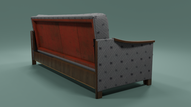 Soviet sofa of the 1960s 3D Model in Sofa 3DExport