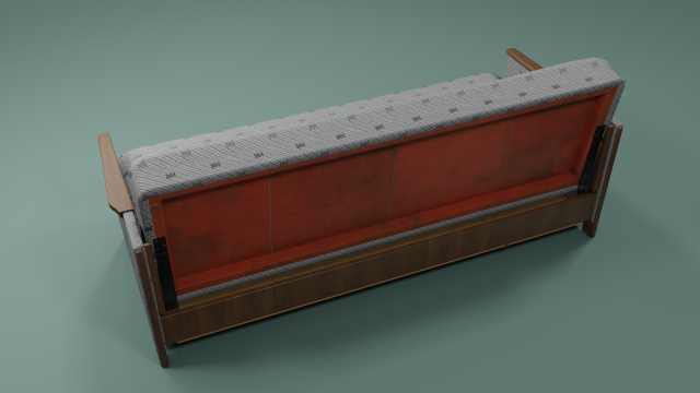 Soviet sofa of the 1960s 3D Model in Sofa 3DExport