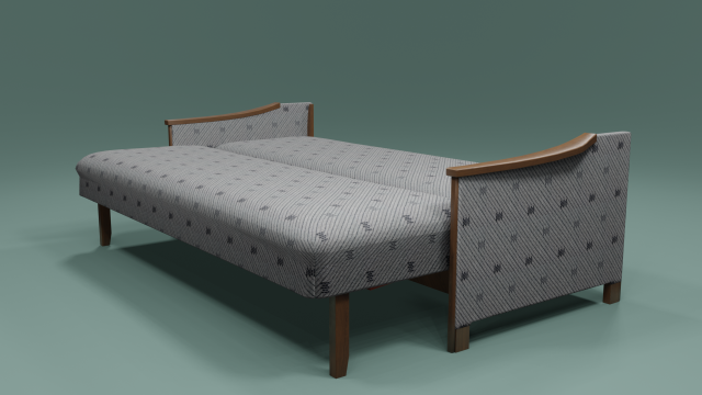 Soviet sofa of the 1960s 3D Model in Sofa 3DExport