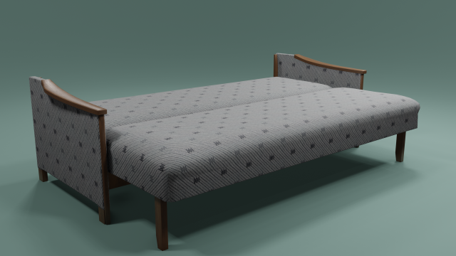 Soviet sofa of the 1960s 3D Model in Sofa 3DExport