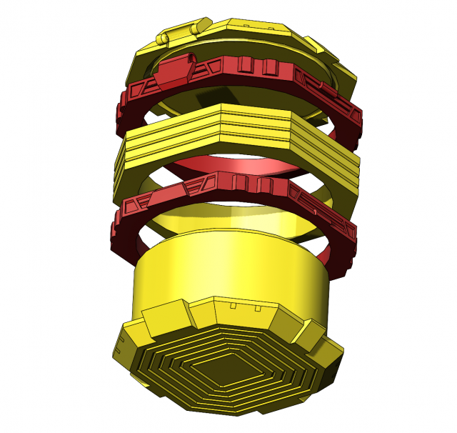 Weed Box with Twisted Rings and Hinge Lid 3D Print Model in Accessories ...