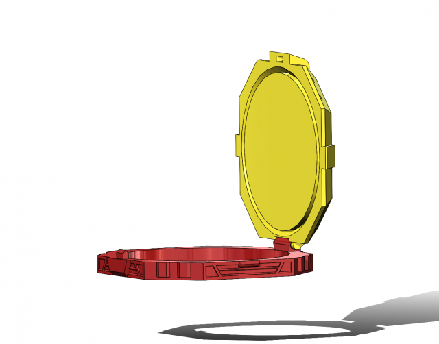 Weed Box with Twisted Rings and Hinge Lid 3D Print Model in Accessories ...