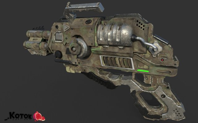 AlienGun 3D Model in SCI-FI 3DExport