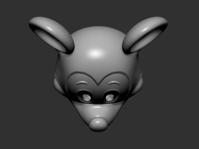 Mikky mouse Head Mask 3D Print Model in Sculpture 3DExport