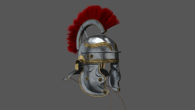 Roman helmet Galea Low-poly 3D Model in Armor 3DExport