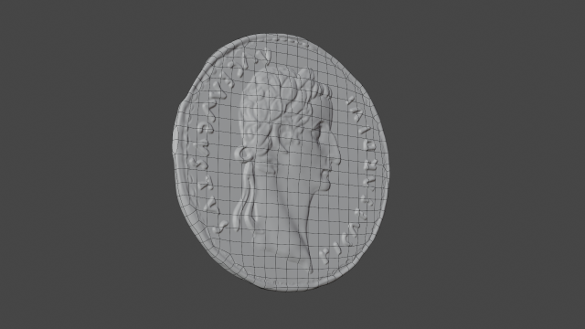 Golden Roman coin 3D Model in Other 3DExport