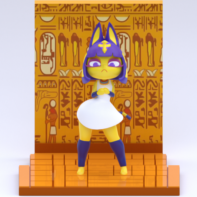 Ankha zone Model 3D in Kartun 3DExport