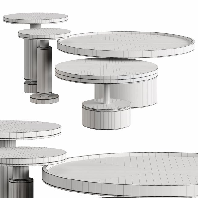 Frato PAROS BERLIN Coffee Table Collection 3D Model in Table 3DExport