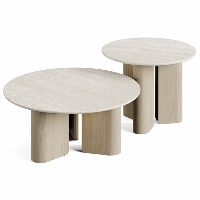 Arhaus Jaira Coffee Circles Table Close 3D Model in Table 3DExport