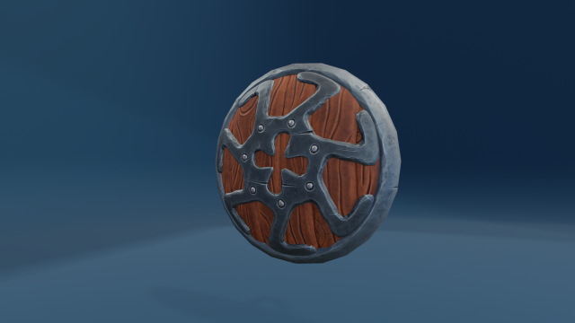 Stylized Shield low poly game ready Zbrush Blender Substance painter 3D ...