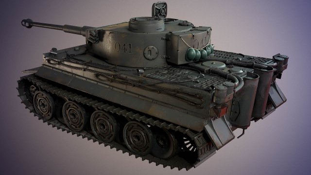 Tiger I 3D Model in Tank 3DExport