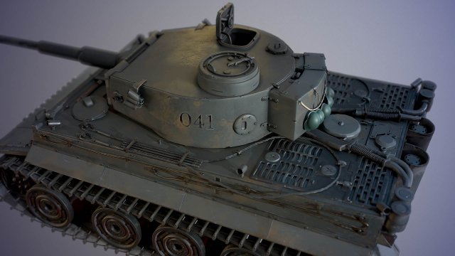 Tiger I 3D Model in Tank 3DExport