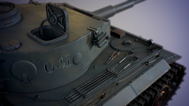 Tiger I 3D Model in Tank 3DExport