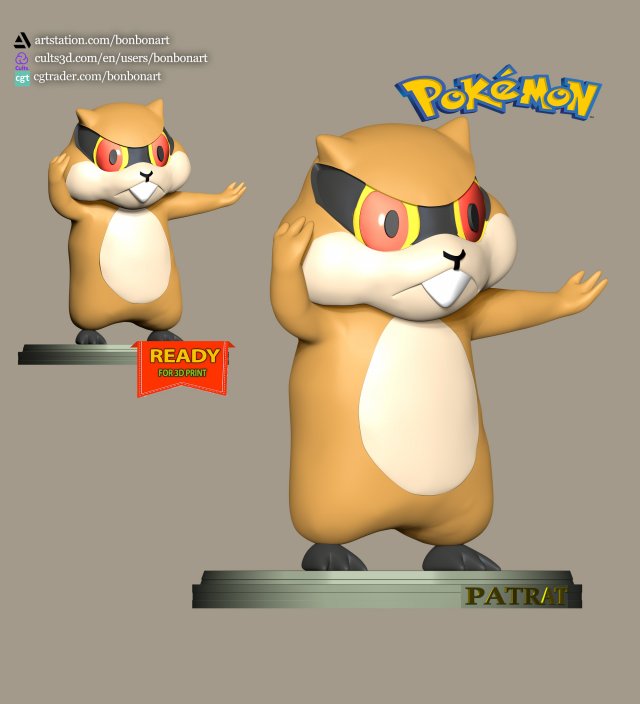 Patrat- Pokemon Go 3D Print Model in Figurines 3DExport