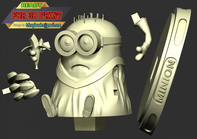 The Minion 3D Print Model in Figurines 3DExport