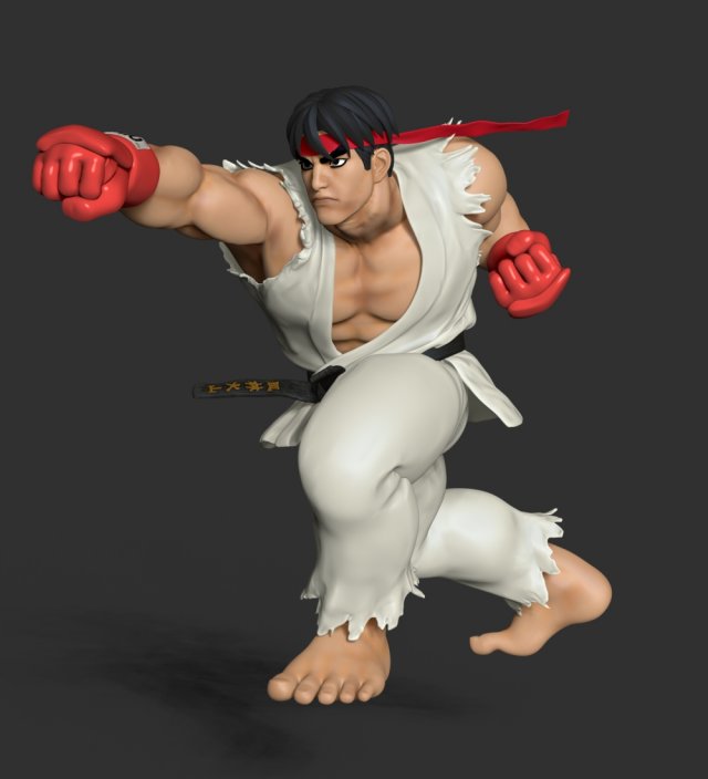 Ryu - Street Fighter 3D Print Model in Figurines 3DExport