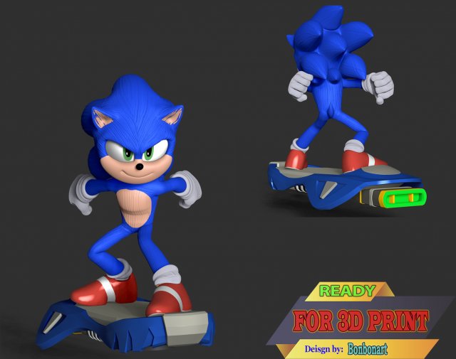 Sonic the Hedgehog 2 Modelo de impresión 3D in Figurillas 3DExport