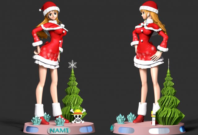 Nami Xmas - One Piece 3D Print Model in Figurines 3DExport
