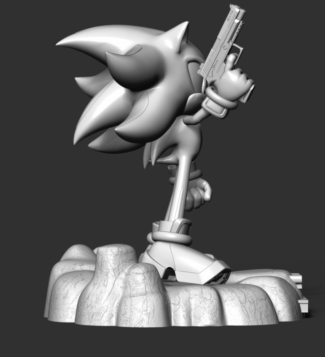 Shadow - Sonic The Hedgehog Modelo de Impressão 3D in Figurinhas 3DExport