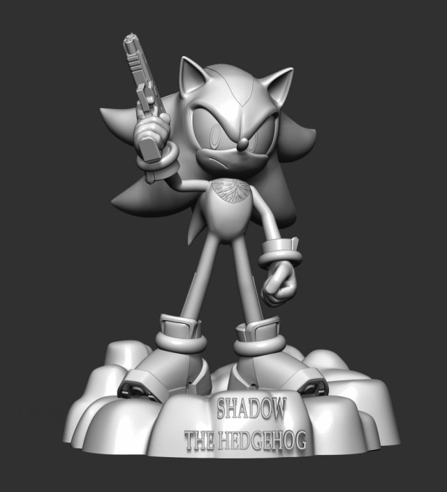 Shadow - Sonic The Hedgehog Modelo de Impressão 3D in Figurinhas 3DExport