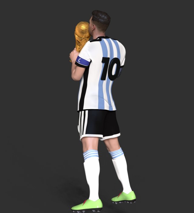 Lionel Messi 3D Print Model in Figurines 3DExport