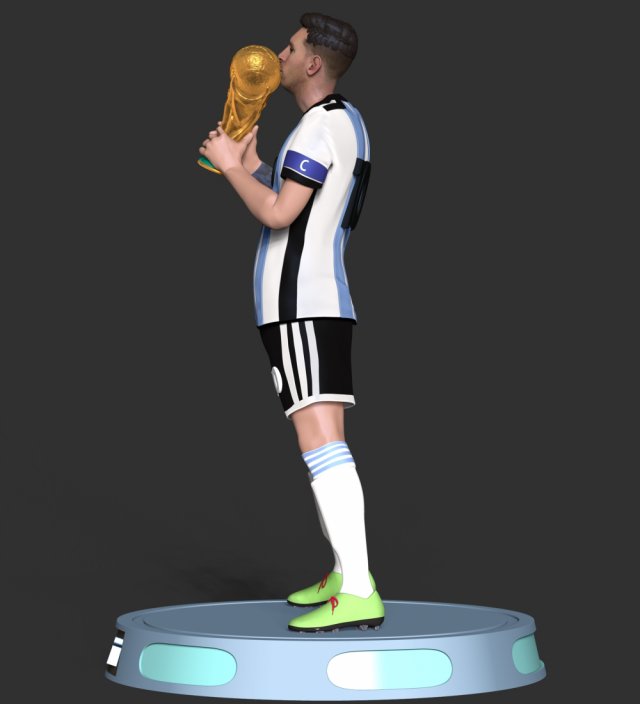 Lionel Messi 3D Print Model in Figurines 3DExport