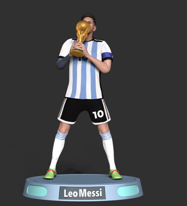 Lionel Messi 3D Print Model in Figurines 3DExport
