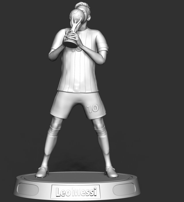 Lionel Messi 3D Print Model in Figurines 3DExport