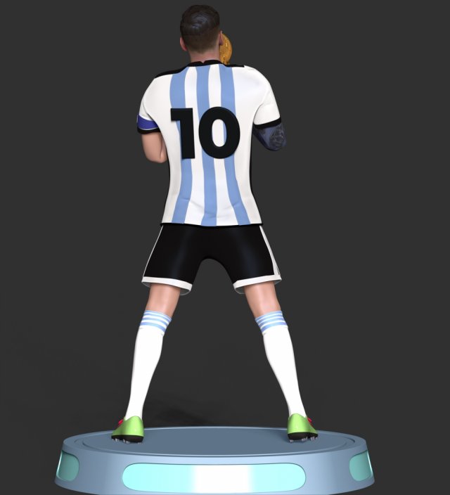 Lionel Messi 3D Print Model in Figurines 3DExport