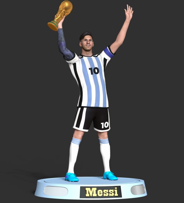 Messi 3D Print Model in Figurines 3DExport