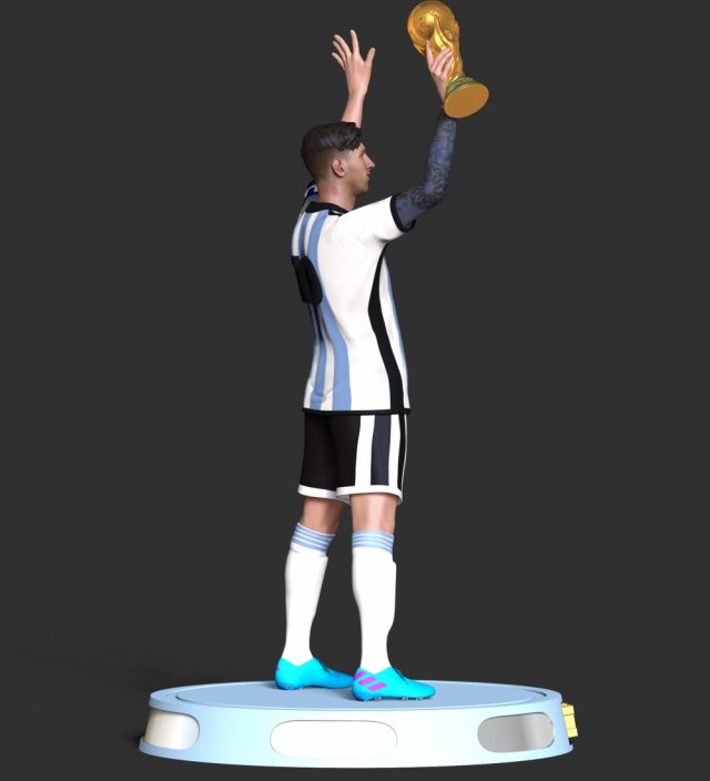 Messi 3D Print Model in Figurines 3DExport