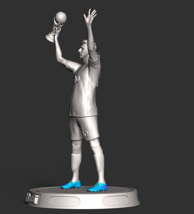 Messi 3D Print Model in Figurines 3DExport