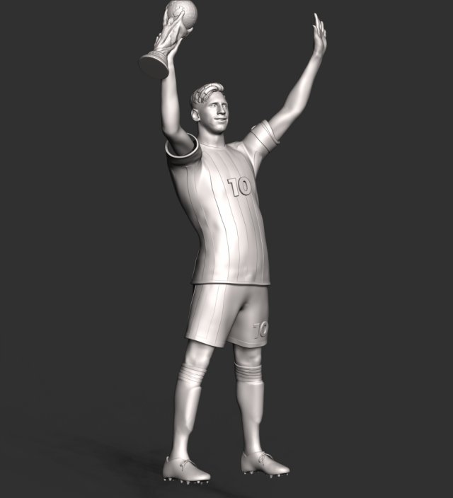 Messi 3D Print Model in Figurines 3DExport