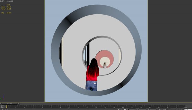 Modern Geometric Landscape Arched Exhibition Hall Gradual Circular ...