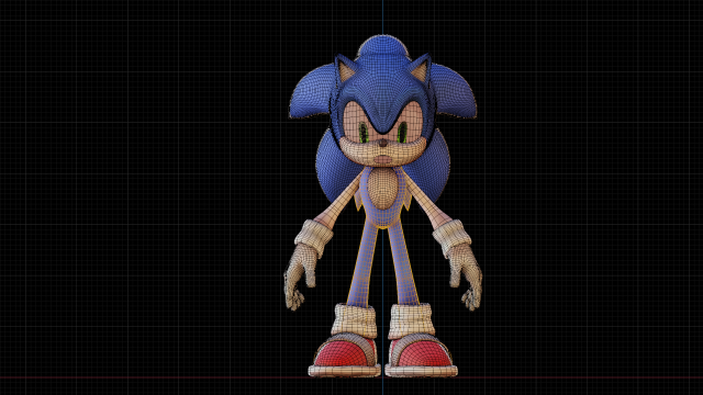 5Dollar Store Sonic 3D Model in Cartoon 3DExport