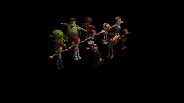Subway surfers collection Modelo 3D in Dibujos Animados 3DExport