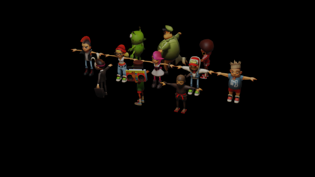 Subway surfers collection Modelo 3D in Dibujos Animados 3DExport