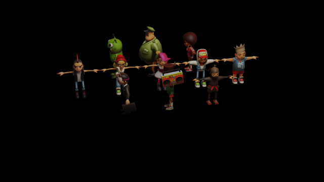 Subway surfers collection Modelo 3D in Dibujos Animados 3DExport