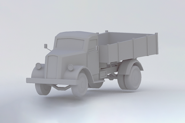Opel blitz 3D Model in Old Cars 3DExport