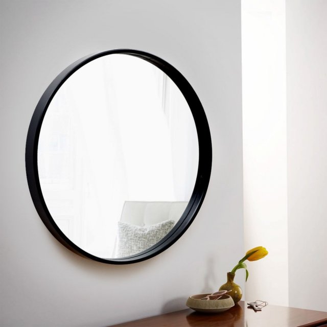Wood round mirror 3D Model in Bathroom 3DExport