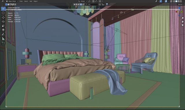 Bedroom - Interior Scene - Architectural Visualization 3D Model in ...